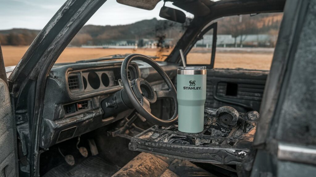 Stanley Cup Survives Car Fire with Ice Still Frozen Inside, Amazes Viewers